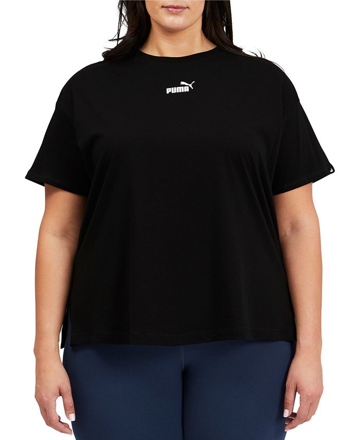 Puma Plus Size Cotton Elongated T-Shirt - Macy's