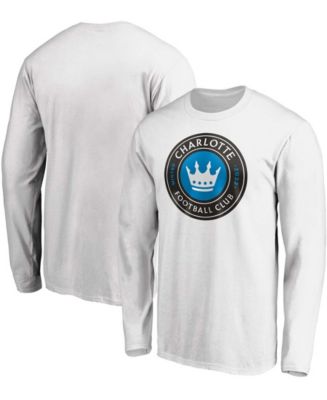 Men's White Charlotte FC Primary Logo Long Sleeve T-shirt - Macy's