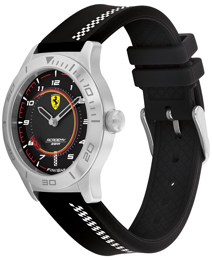 Ferrari Kids' Academy Black Silicone Strap Watch 34mm Gift Set - Macy's