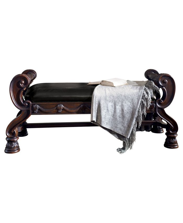 Signature Design By Ashley North Shore Large Upholstered Bedroom Bench ...