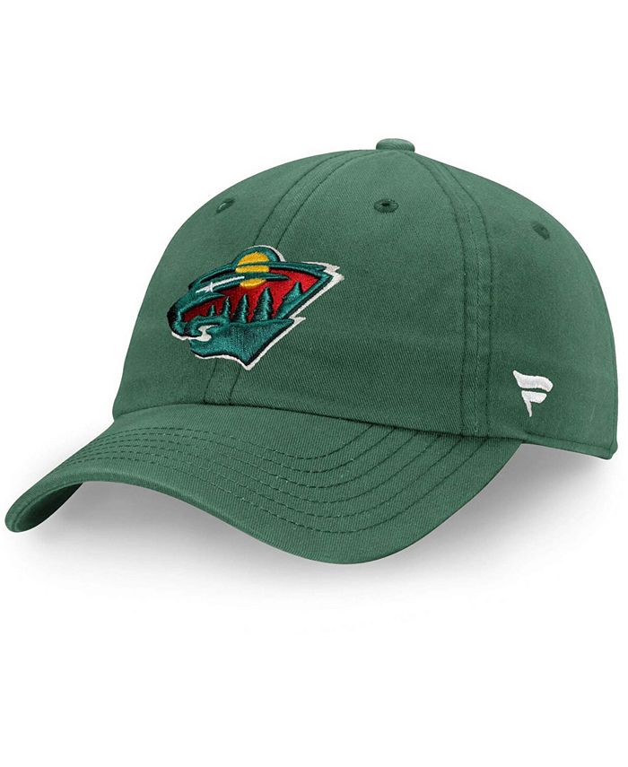 Fanatics Men's Green Minnesota Wild Core Primary Logo Adjustable Hat ...