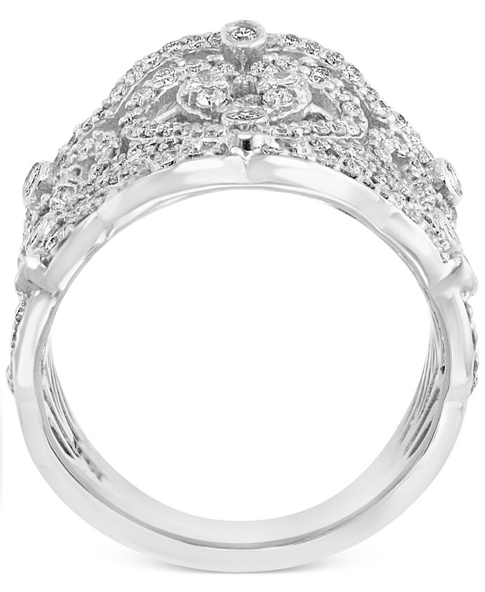 EFFY Collection EFFY® Diamond Heart Filigree Statement Ring (2 ct. t.w ...