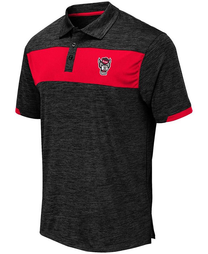 Colosseum Men's Heathered Black NC State Wolfpack Nelson Logo Polo - Macy's