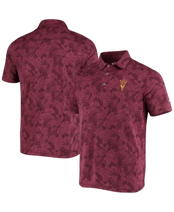 Tommy Bahama Men's Maroon Arizona State Sun Devils Palmetto Palms Polo ...