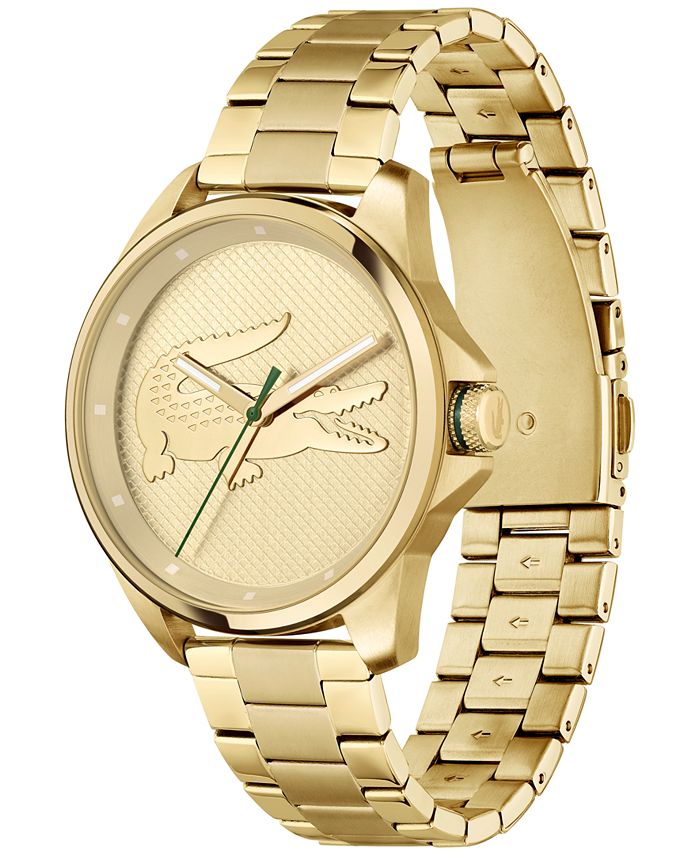 Lacoste Men's Le Croc Gold-Tone Bracelet Watch 43mm - Macy's