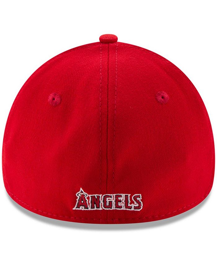 New Era Men's Red Los Angeles Angels Game Team Classic 39Thirty Flex ...