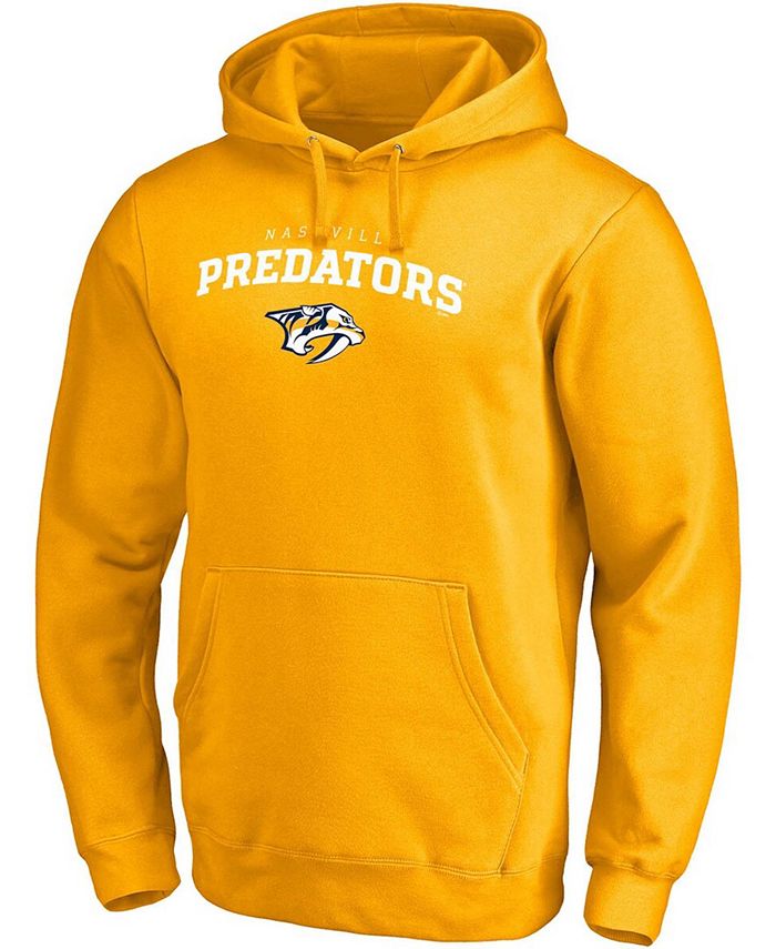 Fanatics Men's Gold Nashville Predators Team Lockup Pullover Hoodie ...