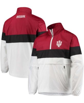 Men's White Indiana Hoosiers No Huddle Half-Zip Pullover Jacket - Macy's