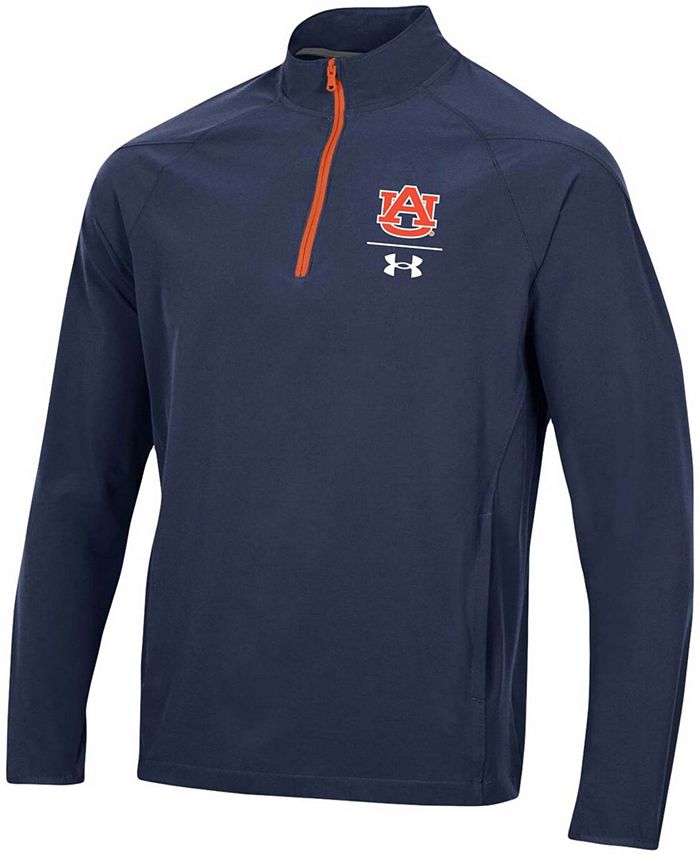 Under Armour Men's Navy Auburn Tigers Coaches Squad Quarter-Zip Jacket ...