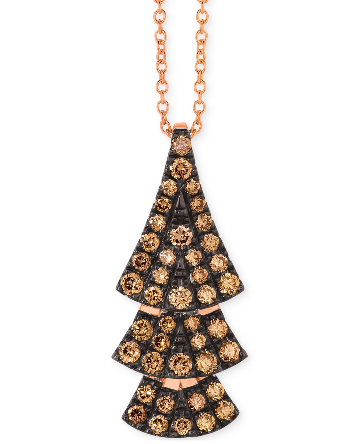 Click here for Le Vian Chocolate Diamond Tiered 18 Pendant Neckla... prices