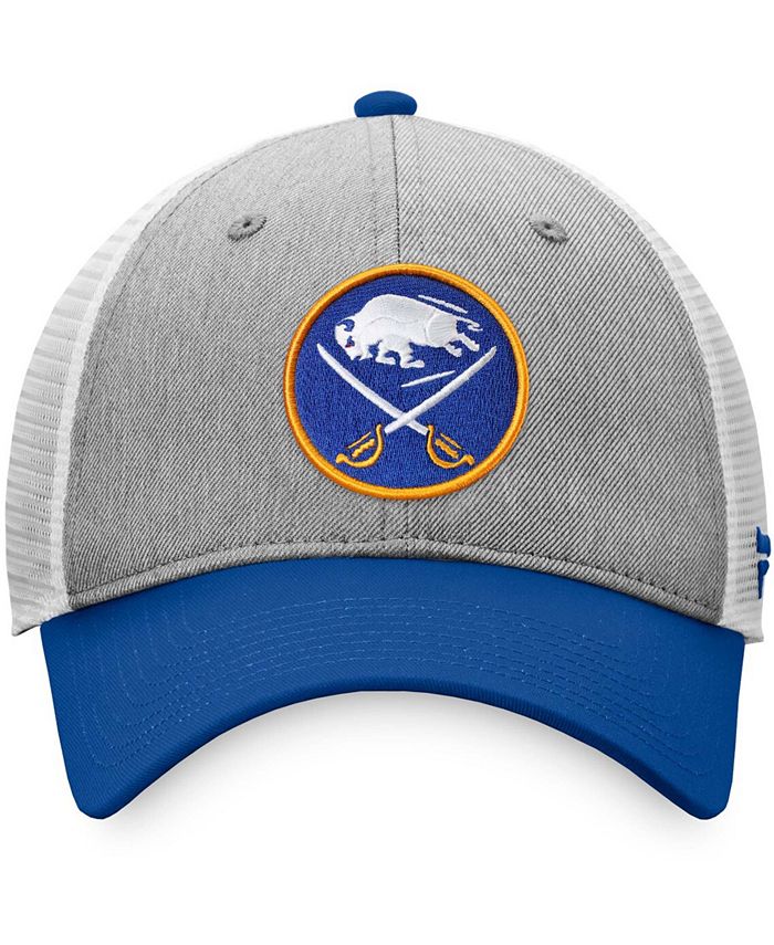 Fanatics Men's Gray, Royal Buffalo Sabres Team Trucker Snapback Hat ...