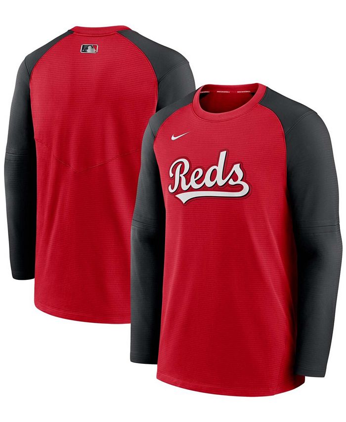 Nike Men's Red, Black Cincinnati Reds Authentic Collection Pregame ...