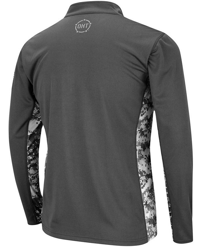 Colosseum Men's Charcoal Texas Longhorns OHT Military-Inspired Appreciation Digital Camo Quarter ...