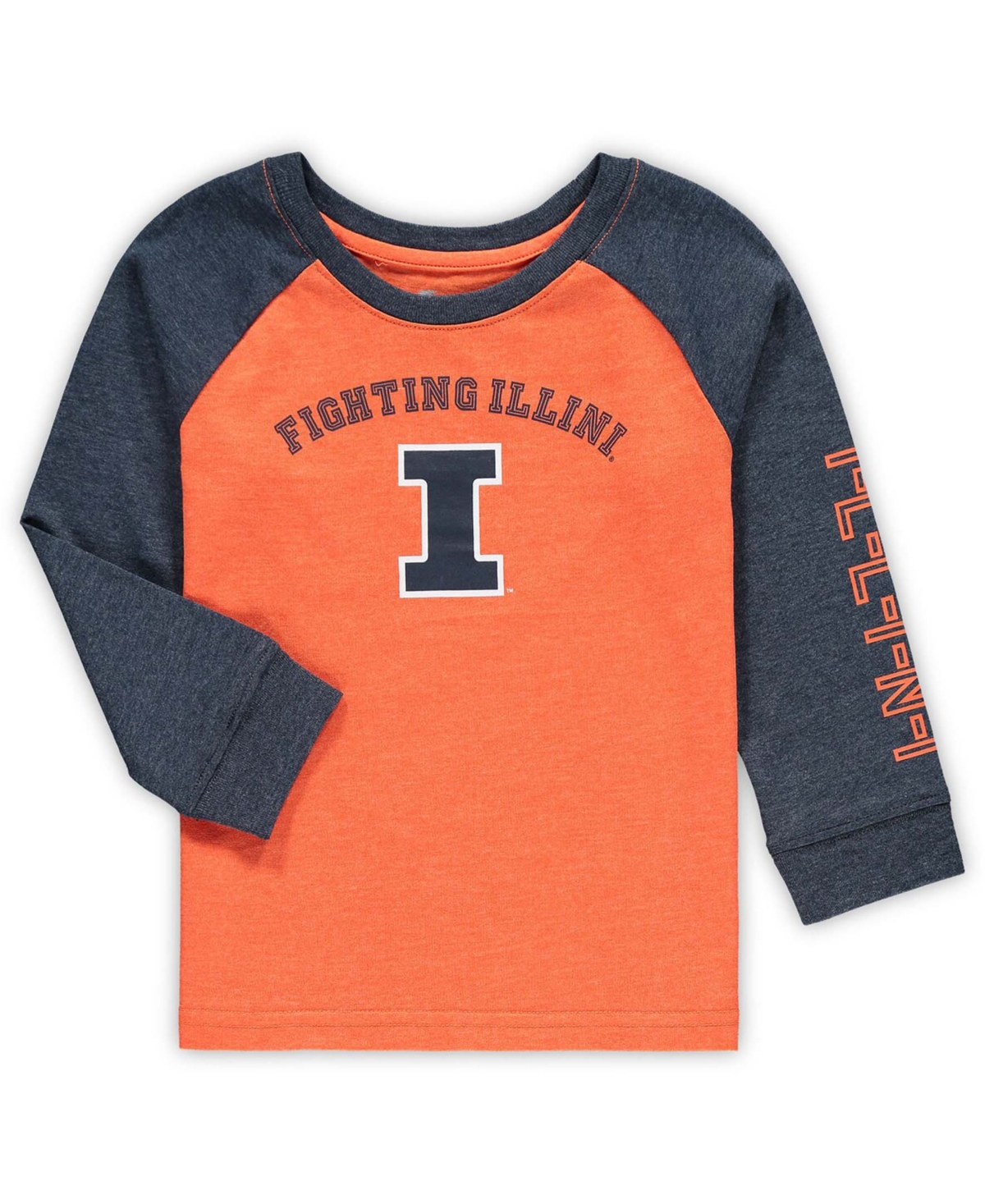 Click here for Toddler Boys and Girls Heathered Orange Illinois F... prices