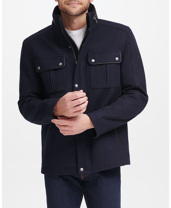 Cole Haan Men's Melton Wool Trucker Jacket - Macy's