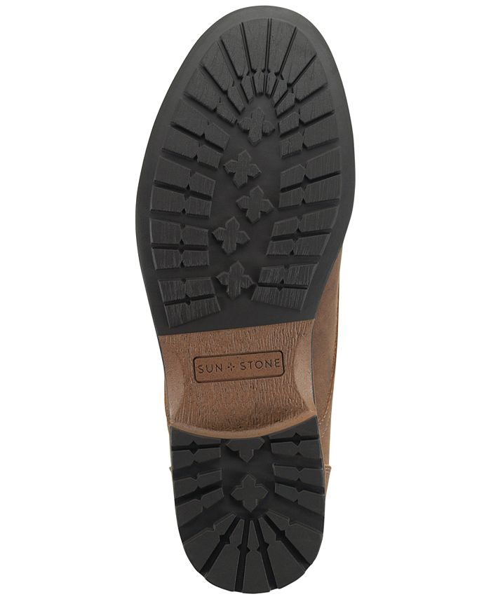 Sun + Stone Men's Baker Faux-Leather Lace-Up Boots, Created for Macy's ...