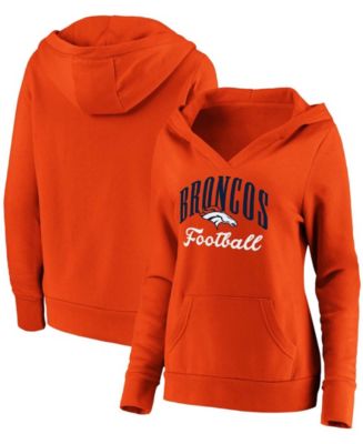 Plus Size Orange Denver Broncos Team Victory Script Crossover V-Neck ...