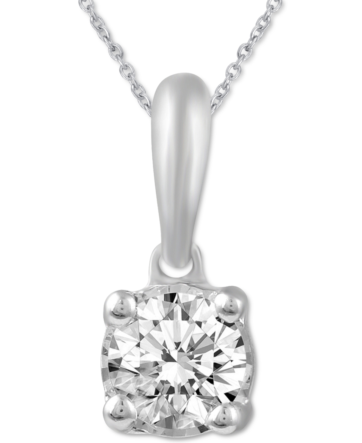 Click here for Diamond Solitaire 18 Pendant Necklace (1/5 ct. t.w... prices