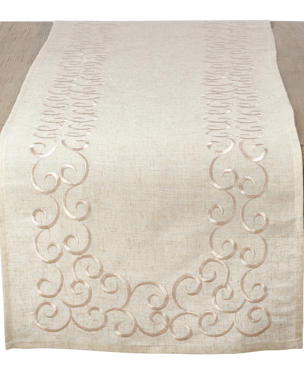 Click here for Saro Lifestyle Table Runner with Embroidered Borde... prices