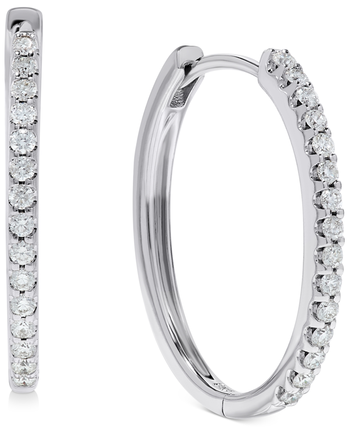 Click here for Diamond Hoop Earrings (1/3 ct. t.w.) in 14k White... prices