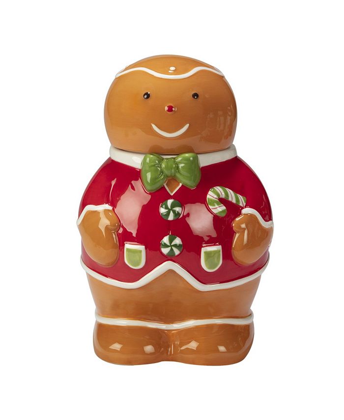 Certified International Holiday Magic Gingerbread 3D Cookie Jar - Macy's