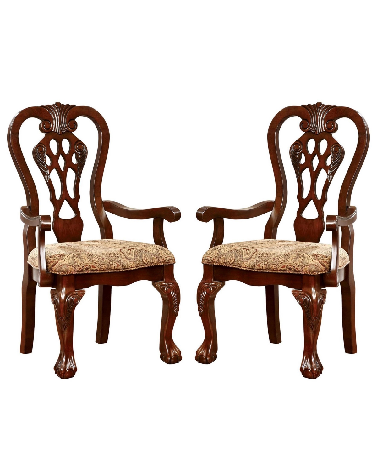 Click here for Wilson Brown Cherry Armchair (Set of 2) - Medium B... prices