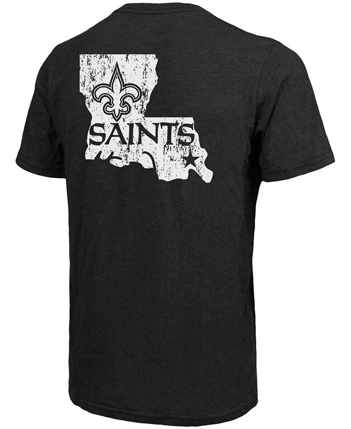 Majestic New Orleans Saints Tri-Blend Pocket T-shirt - Black - Macy's