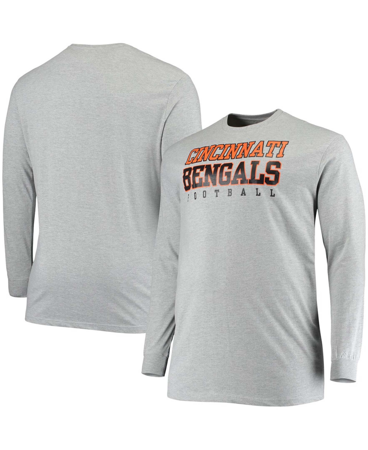 Click here for Mens Big and Tall Heathered Gray Cincinnati Bengal... prices
