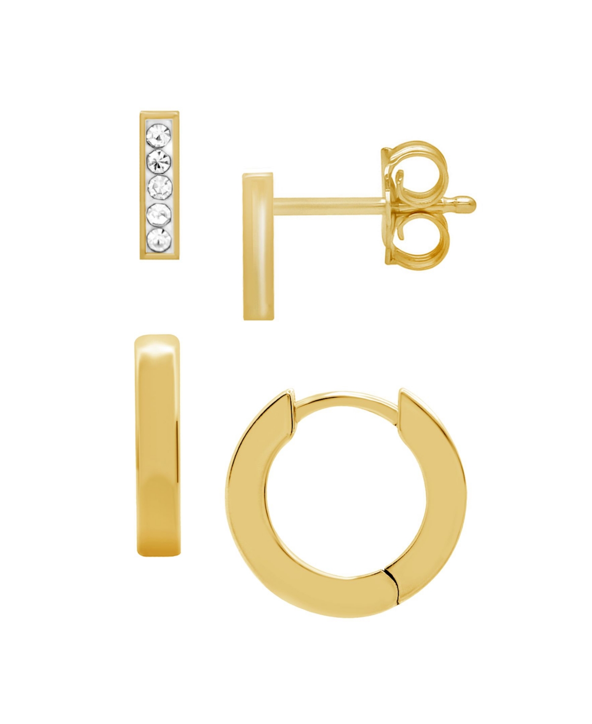 Click here for And Now This Gold Plated 2-Piece Bar Post and Hoop... prices