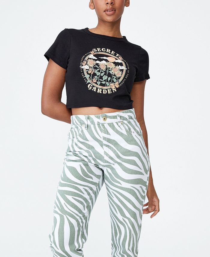 COTTON ON Women's Micro Rib Baby Graphic T-shirt - Macy's