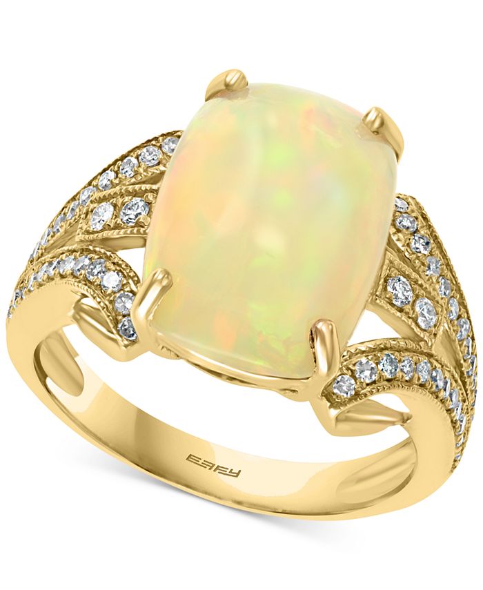 EFFY Collection EFFY® Ethiopian Opal (4-1/6 ct. t.w.) & Diamond (1/4 ct ...