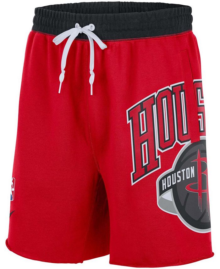 Nike Men's Houston Rockets 75th Anniversary Courtside Fleece Shorts ...