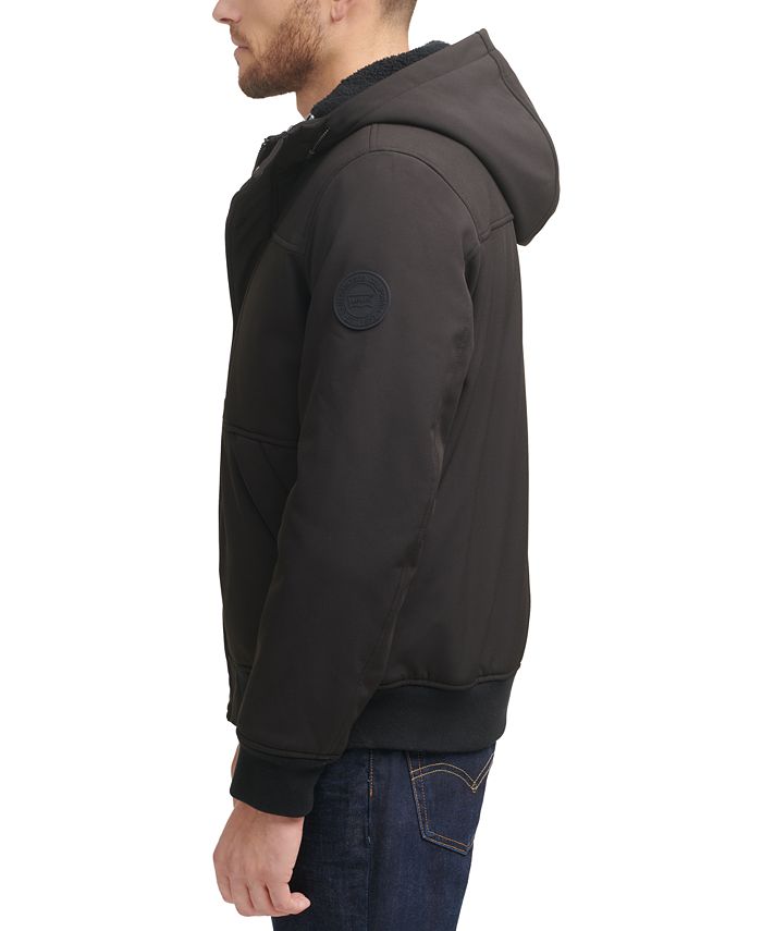 Levi's Men's Soft Shell Sherpa Lined Hooded Jacket & Reviews - Coats ...