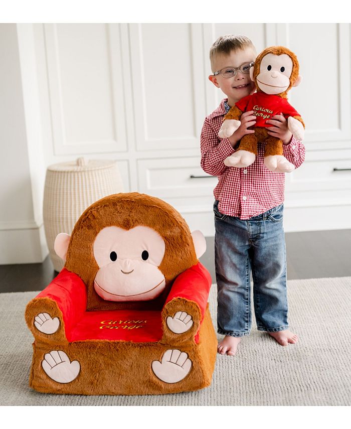 Animal Adventure Curious George Character Chair and Plush Bundle, Set ...