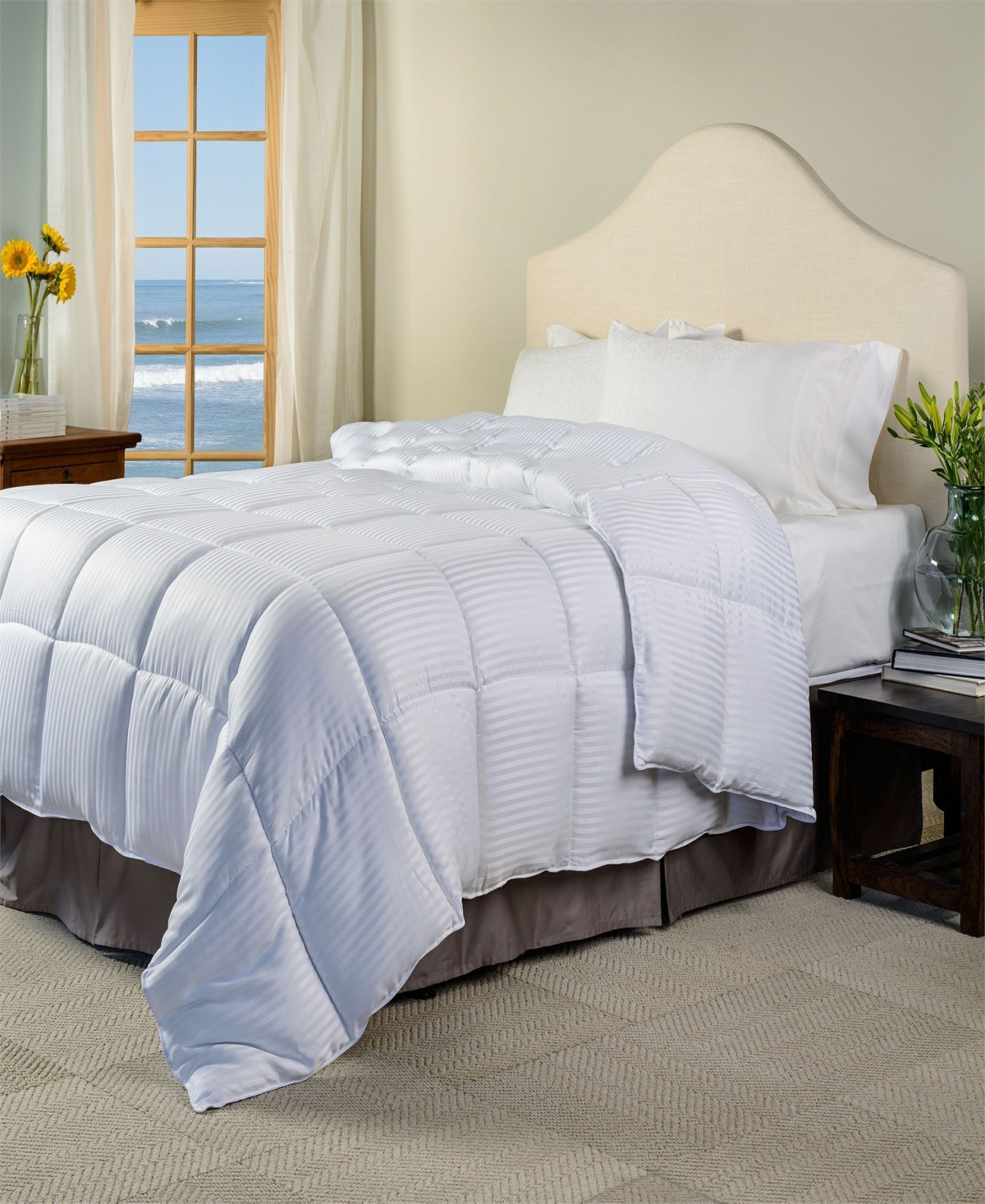 Click here for Superior Striped Down Alternative Comforter  Full/... prices