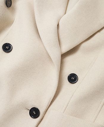 MANGO Women's Double-Breasted Coat - Macy's