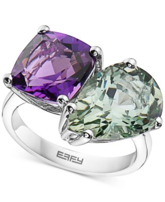EFFY® Amethyst (3-7/8 ct. t.w.) & Green Quartz (5-3/8 ct. t.w.) in ...