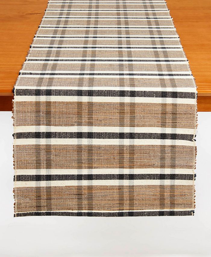 Tableau Rustic Plaid Table Runner, 72" x 14" - Macy's