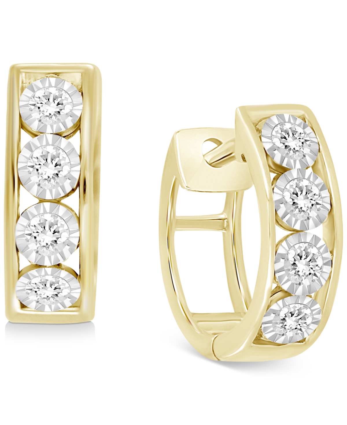 Click here for Mens Diamond Extra Small Huggie Hoop Earrings (1/4... prices