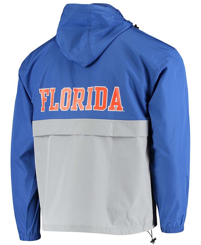Champion Men's Royal Florida Gators Colorblock Packable Half-Zip Jacket ...