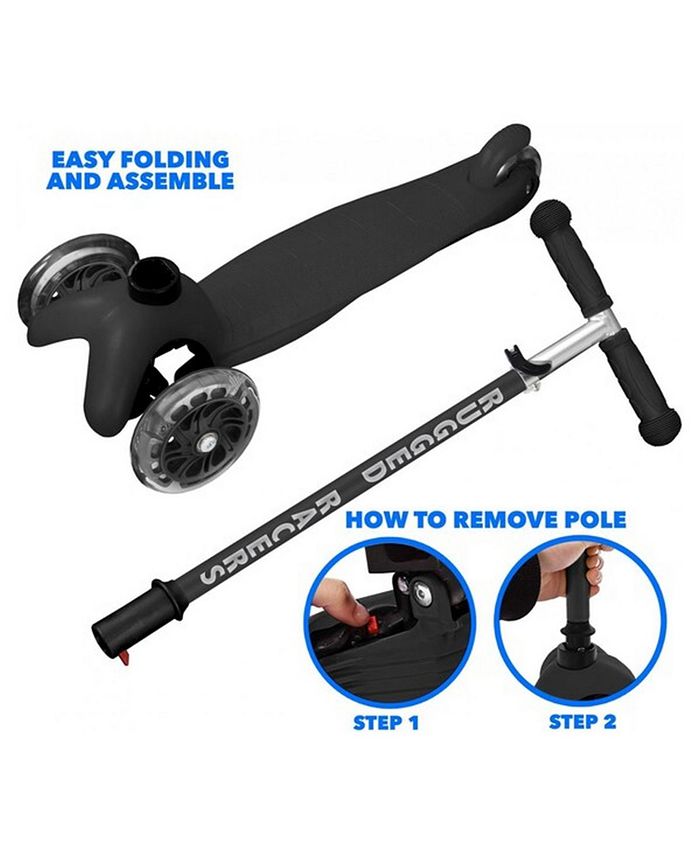 Rugged Racers Mini 3 Wheel Scooter with LED Lights - Macy's