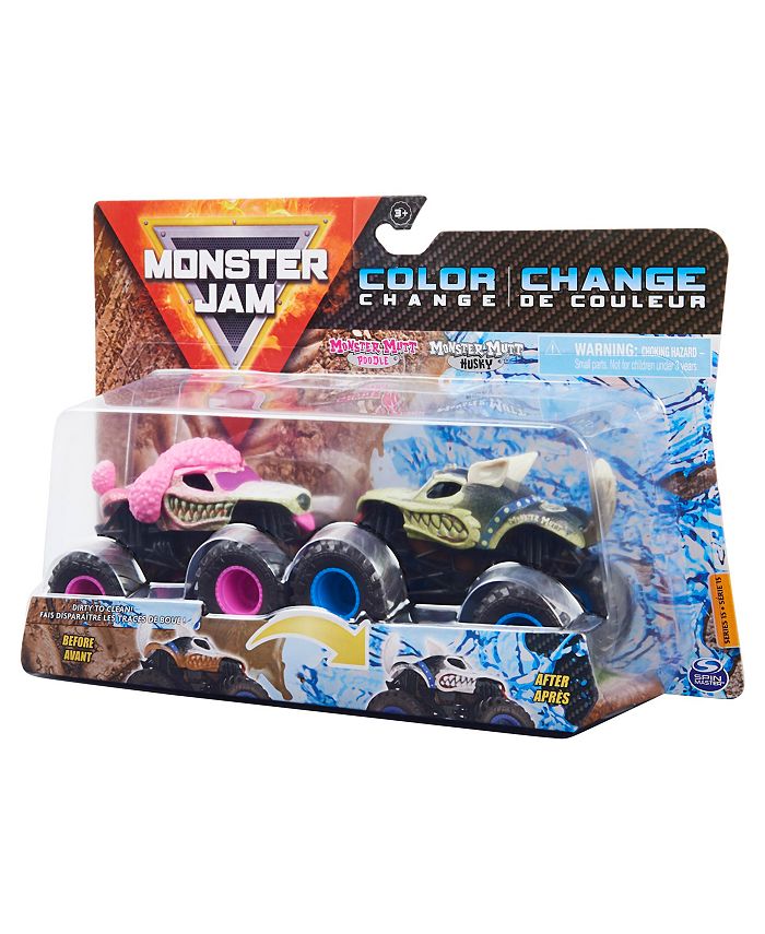 Monster Jam Official Monster Mutt Poodle vs. Monster Mutt Husky Color ...
