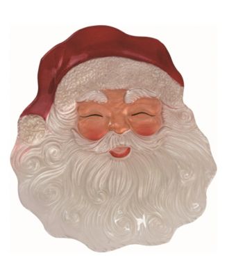 Transpac Christmas Santa Face Plate - Macy's
