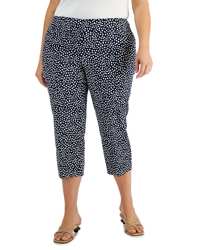 Alfani Plus Size Tummy-Control Capri Pants, Created for Macy's ...