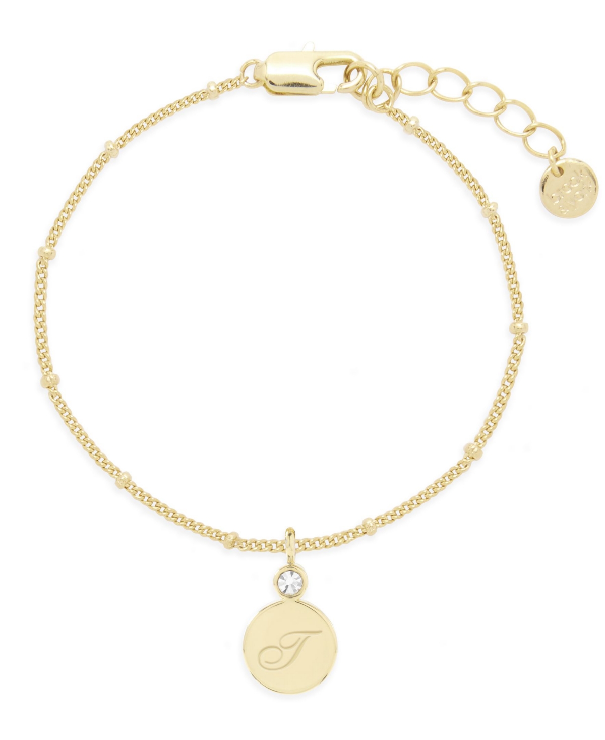 Click here for Womens Caroline Initial Bracelet - Gold- T prices