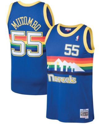 Mitchell & Ness Men's Dikembe Mutombo Blue Denver Nuggets 1991-92 ...