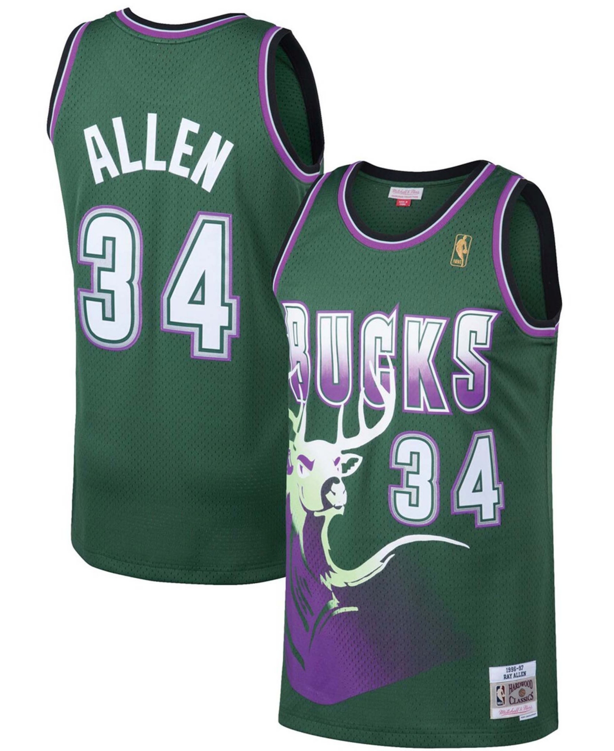 Click here for Mens Ray Allen Kelly Green Milwaukee Bucks 1996-97... prices