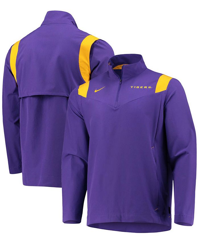 Nike Men's Purple LSU Tigers 2021 Team Coach Quarter-Zip Jacket - Macy's