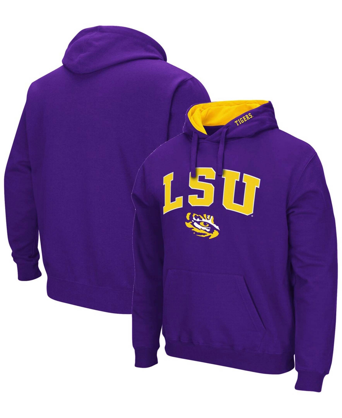 Click here for Mens Lsu Tigers Arch Logo 3.0 Pullover Hoodie - Pu... prices