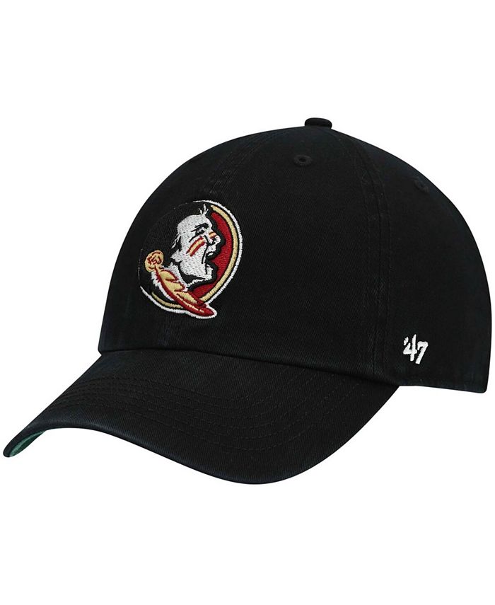 '47 Brand Men's Black Florida State Seminoles Team Franchise Fitted Hat ...